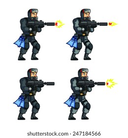 Navy Seal Dying Sprite: เวกเตอร์สต็อก (ปลอดค่าลิขสิทธิ์) 247184575