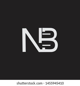 Nb Initial Logo Capital Letters Black Stock Vector (Royalty Free ...