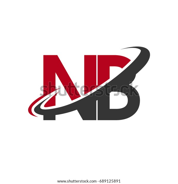 Nb Initial Logo Company Name Colored Stock Vector (Royalty Free ...