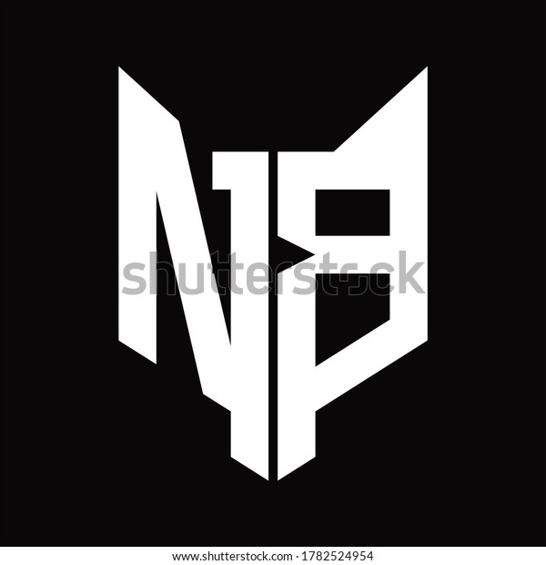 Nb Logo Monogram Fox Head Shape Stock Vector (Royalty Free) 1782524954 ...