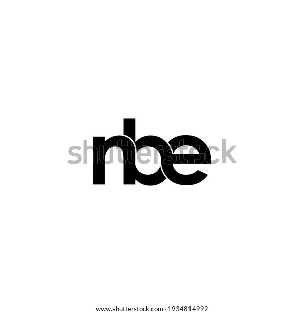 Nbe Letter Original Monogram Logo Design: เวกเตอร์สต็อก (ปลอดค่า ...