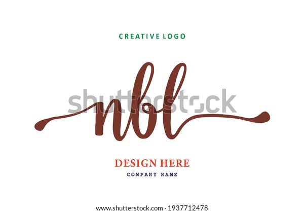 Nbl Lettering Logo Simple Easy Understand Stock Vector (Royalty Free ...