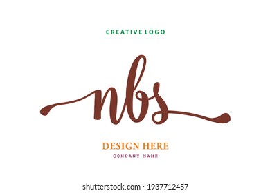 Nbs Lettering Logo Simple Easy Understand Stock Vector (Royalty Free ...