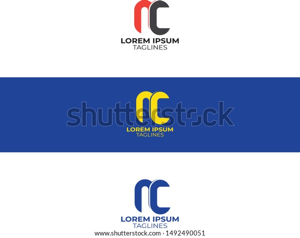 Nc Letter Logo Design Creative Letter Stock Vector (Royalty Free ...