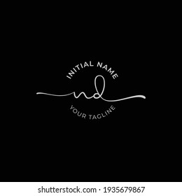 Nd Initial Handwriting Signature Logo Vector Stock Vector (Royalty Free ...