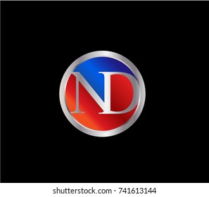 Nd Letter Logo Design Circle Blue Stock Vector (Royalty Free) 741613144 ...
