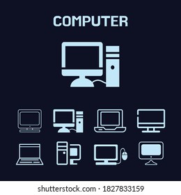 Neat Collection Icons Computer Theme Stock Vector (Royalty Free ...