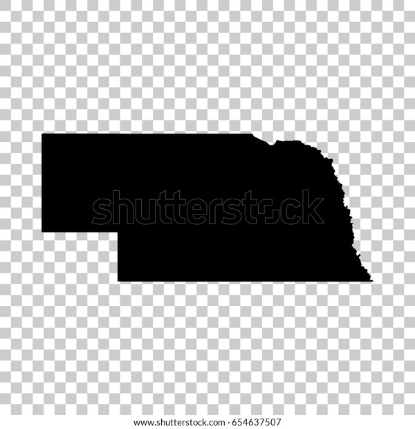 Nebraska Map Isolated On Transparent Background Stock Vector (Royalty ...