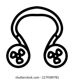 Neck Fan Line Icon Vector Neck Stock Vector (Royalty Free) 2179589781 ...