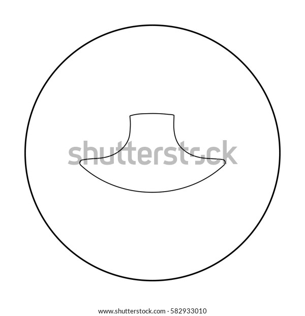 Neck Icon Outline Style Isolated On Stock Vector (Royalty Free ...