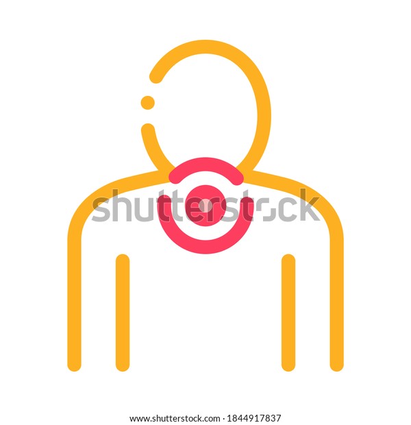 Neck Pain Icon Vector Outline Neck: เวกเตอร์สต็อก (ปลอดค่าลิขสิทธิ์ ...