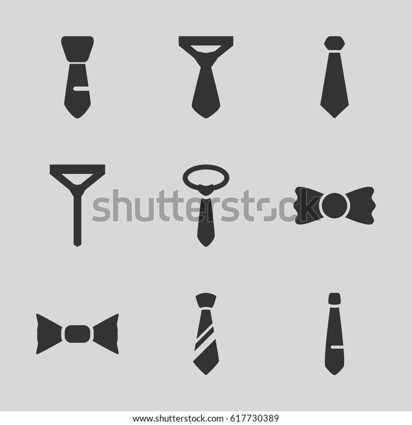Necktie Icons Set Set 9 Necktie Stock Vector (Royalty Free) 617730389 ...