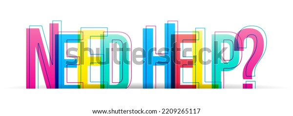 Need Question Isolated On White Background Stock Vector (Royalty Free ...