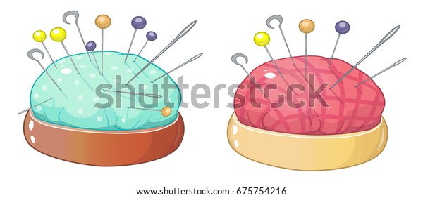Needle Bed Needles Vector Illustration Thread 库存矢量图（免版税）675754216 ...