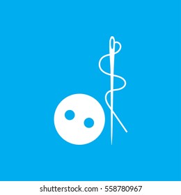 Needle Button Icon Illustration Isolated Vector Stock Vector (Royalty ...