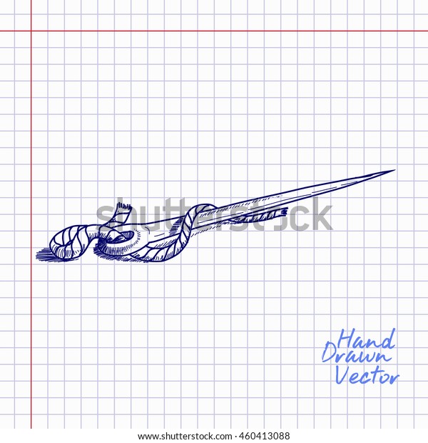 Needle Sketch Illustration Hand Drawn Vector Stock Vector (Royalty Free ...
