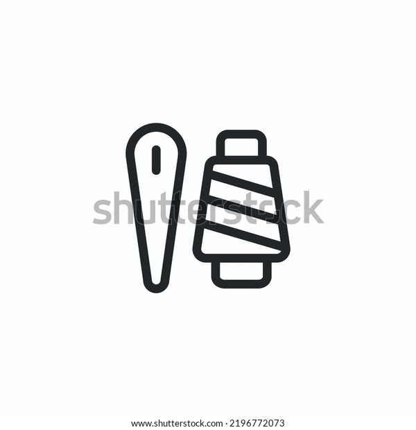 Needle Thread Vector Sign Stock Vector (Royalty Free) 2196772073 ...