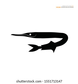 Needlefish Fish Isolated On White Backgroundvector Stock Vector ...