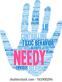 Needy Word Cloud On White Background Stock Vector (Royalty Free ...