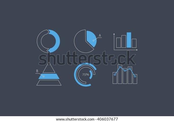 Negative Blue Infographic Icons Stock Vector (Royalty Free) 406037677 ...