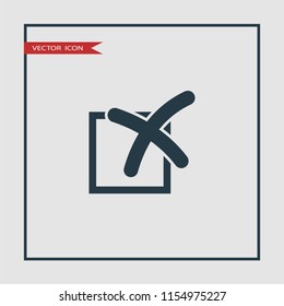 Negative Check Vector Icon Illustration Stock Vector (Royalty Free ...