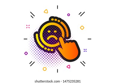 Negative Feedback Rating Sign Halftone Circles Stock Vector (Royalty ...