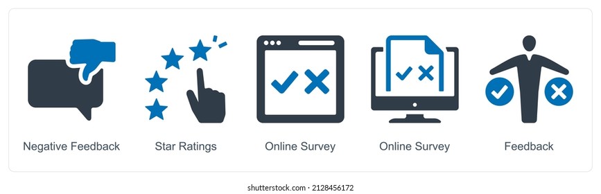 Online Survey Negative Feedback Icon Concept Stock Vector (Royalty Free ...
