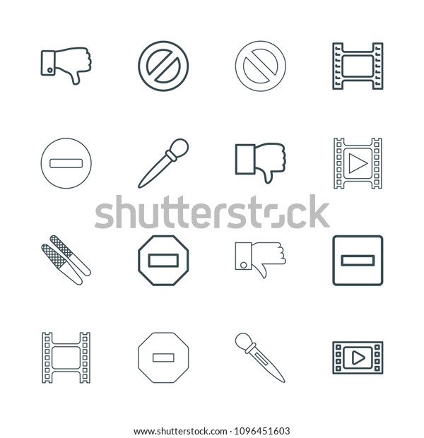 Negative Icon Collection 16 Negative Outline Stock Vector (Royalty Free ...