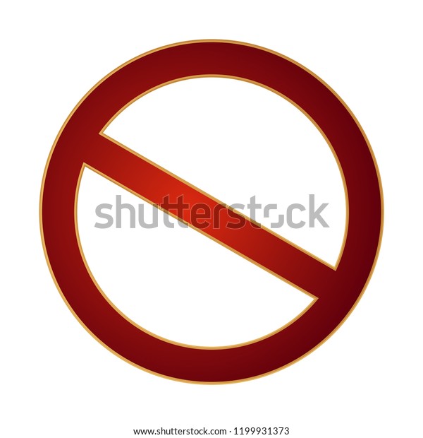 Negative Sign Vector Illustration Prohibition Sign: vector de stock ...