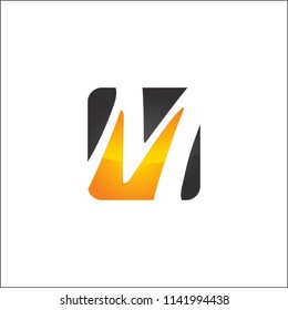 Negative Space 3d Style M Letter Stock Vector (Royalty Free) 1141994438 ...