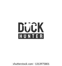 Negative Space Duck On Duck Hunter Stock Vector (Royalty Free ...