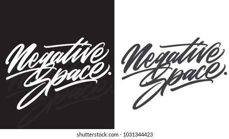 Negative Space Hand Lettering Perfect Your Stock Vector (Royalty Free ...