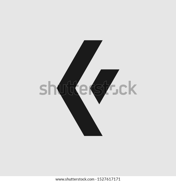 Negative Space Letter F Logo Stock Vector (Royalty Free) 1527617171 ...
