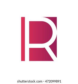 Negative Space Letter R Logo Stock Vector (Royalty Free) 472099891 ...