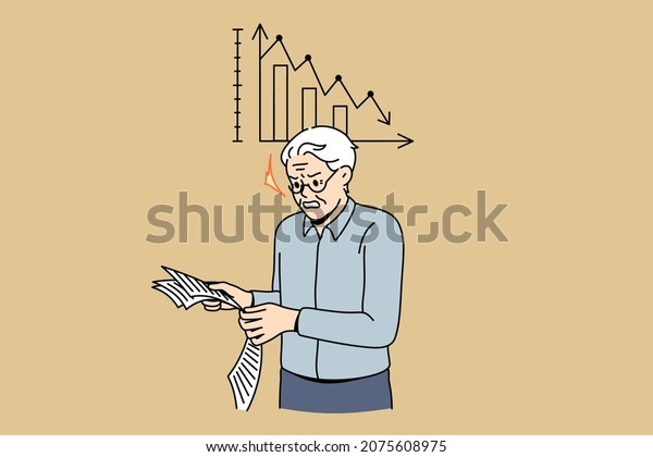 Negative Statistics Bad News Concept Angry Stock Vector (Royalty Free ...