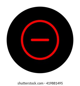 Negative Symbol Red Icon Stock Illustration 423441067