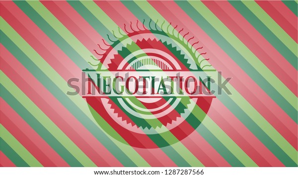 Negotiation Christmas Emblem Background Stock Vector (Royalty Free ...
