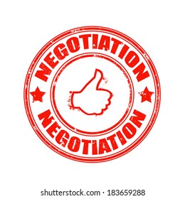 Negotiation Grunge Stamp On Vector Illustration Stock Vector (Royalty ...