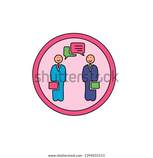 Negotiation Vector Icon Cute Cartoon Comic Stock Vector (Royalty Free ...