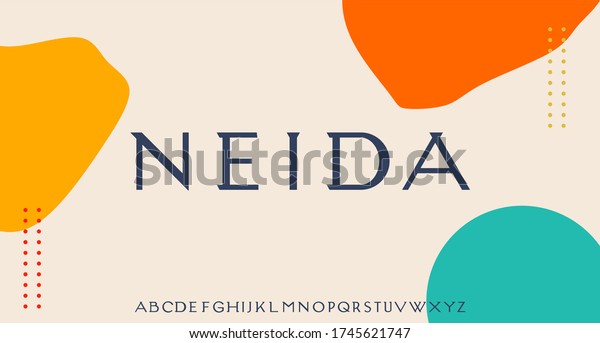 Neida Luxury Elegant Font Alphabet Vector Stock Vector (Royalty Free ...
