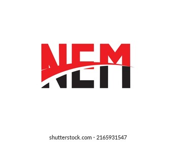 Nem Letter Initial Logo Design Vector Stock Vector (Royalty Free ...