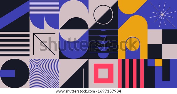 Neo Modernism Artwork Pattern Made Abstract Stock Vector (Royalty Free ...