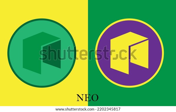 Neo Symbol Vector Illustration Cryptocurrency Gold Stock Vector ...