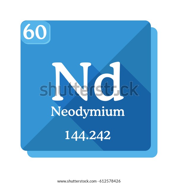 Neodymium Nd Element Periodic Table Vector Stock Vector (Royalty Free ...