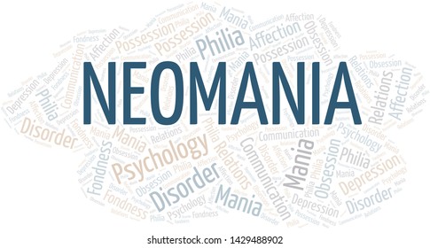 Neomania Word Cloud Type Mania Made Stock Vector (Royalty Free ...
