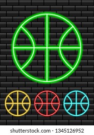 Neon Balls Ball Neon Bright Different Stock Vector (Royalty Free ...