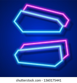 Neon Banner Template Design Stock Vector (Royalty Free) 1360176329 ...