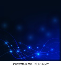 Neon Blue Abstract Background Light Lines Stock Vector (Royalty Free ...