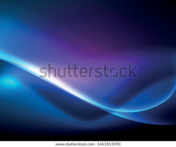 Neon Blue Electric Wave Abstract Background Stock Vector (Royalty Free ...