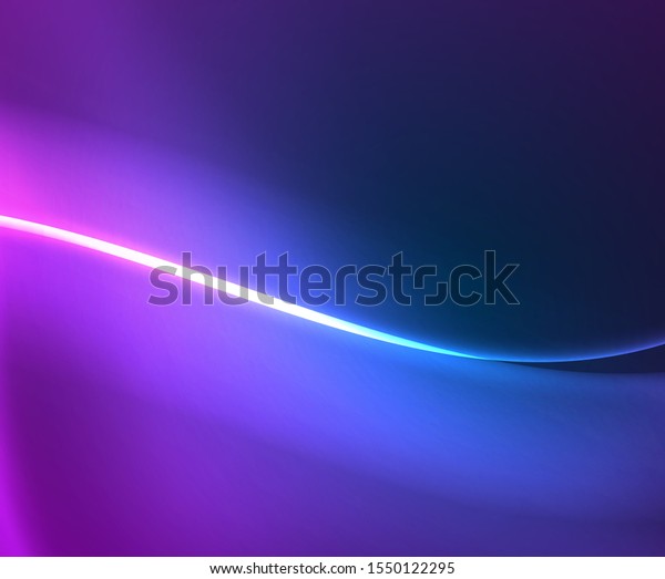 Neon Blue Electric Wave Abstract Background Stock Vector (Royalty Free ...